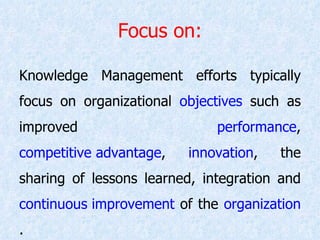 Knowledge management | PPT