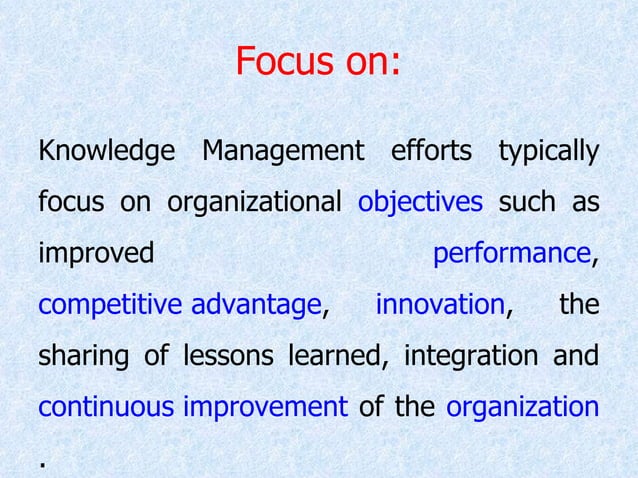 Knowledge management | PPT