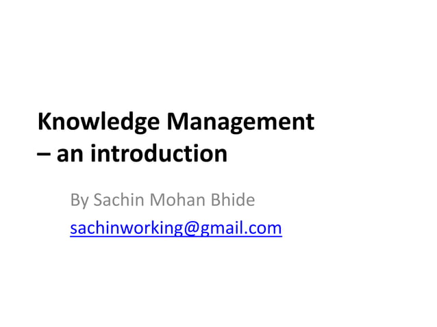 Knowledge management | PPSX | Business | Business and Finance