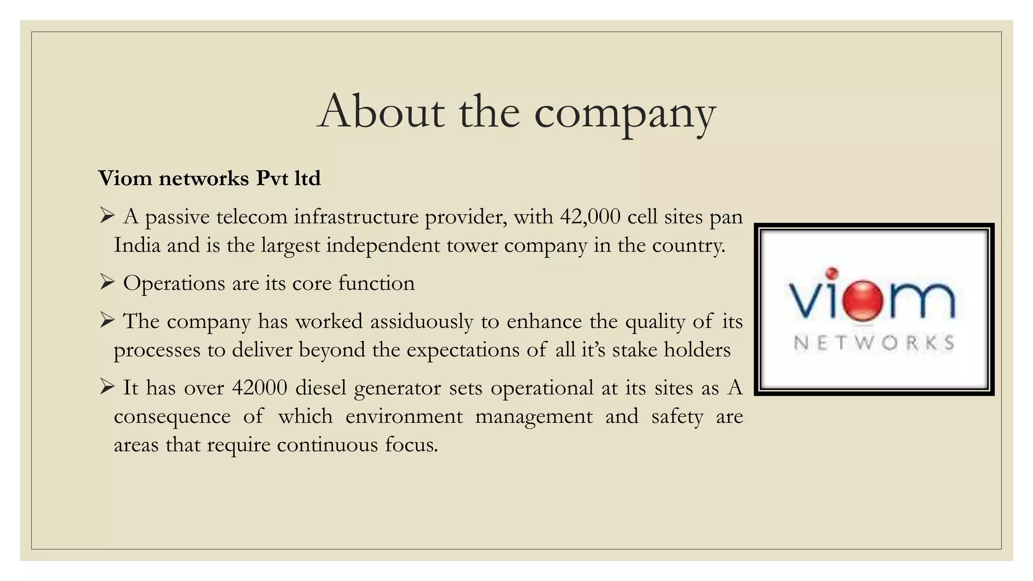 ISO Processes of Viom Pvt Ltd. | PPT
