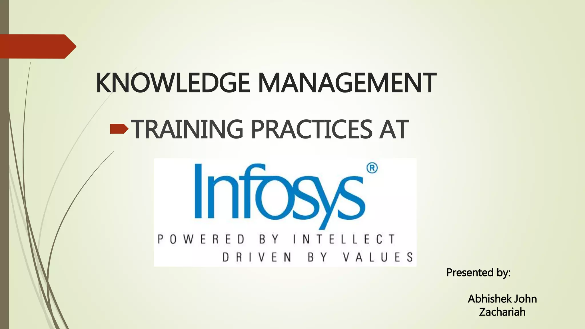 Training Practices of Infosys | PPTX