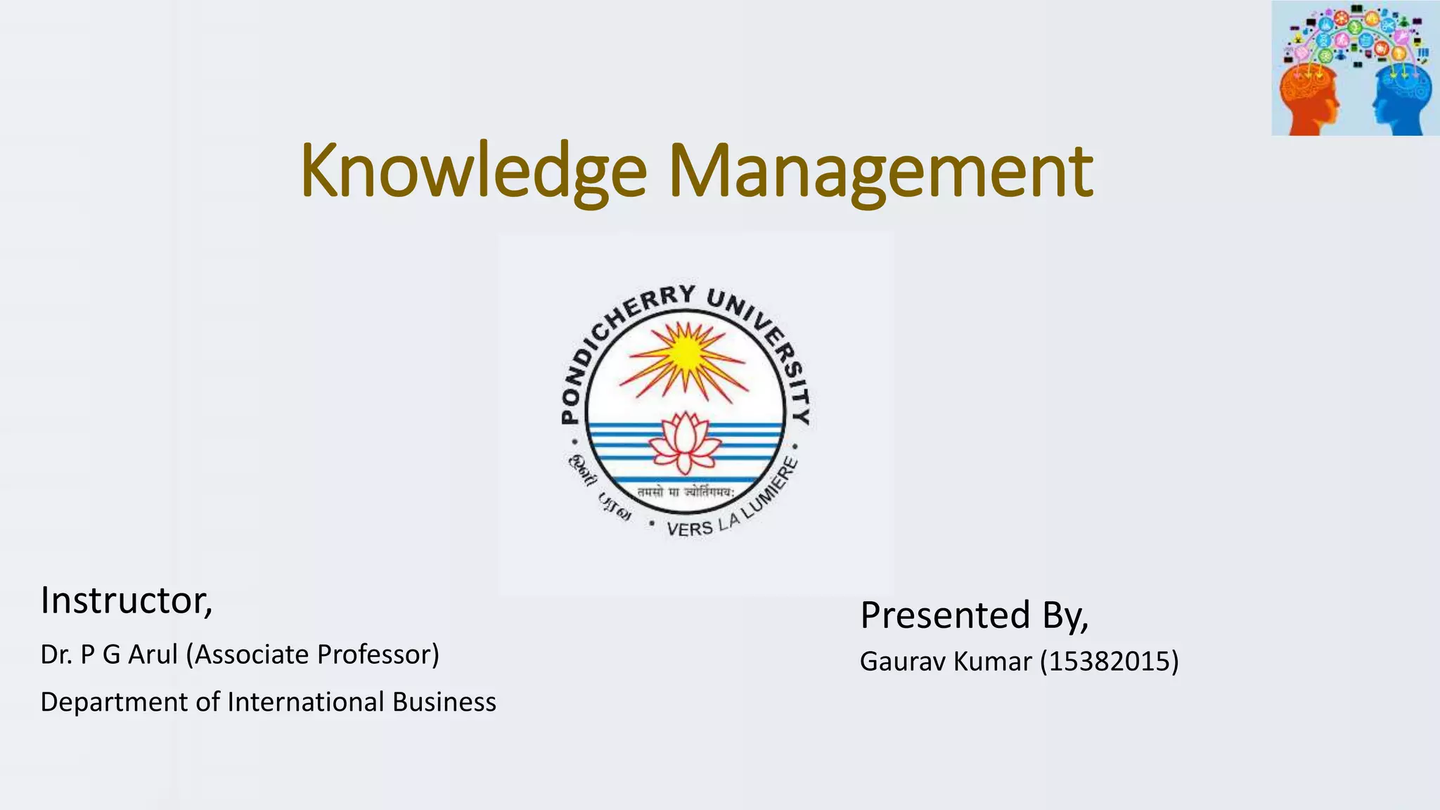 Knowledge management | PPTX