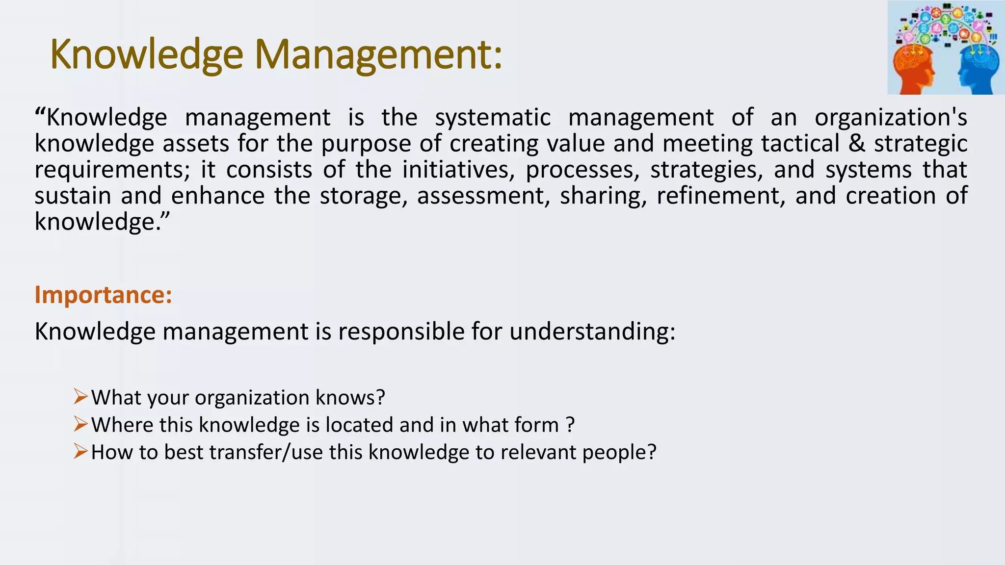 Knowledge management | PPTX