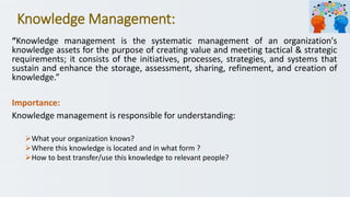 Knowledge management | PPTX