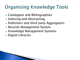 Knowledge Management Tools | PPTX