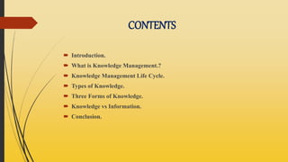 Knowledge management | PPTX