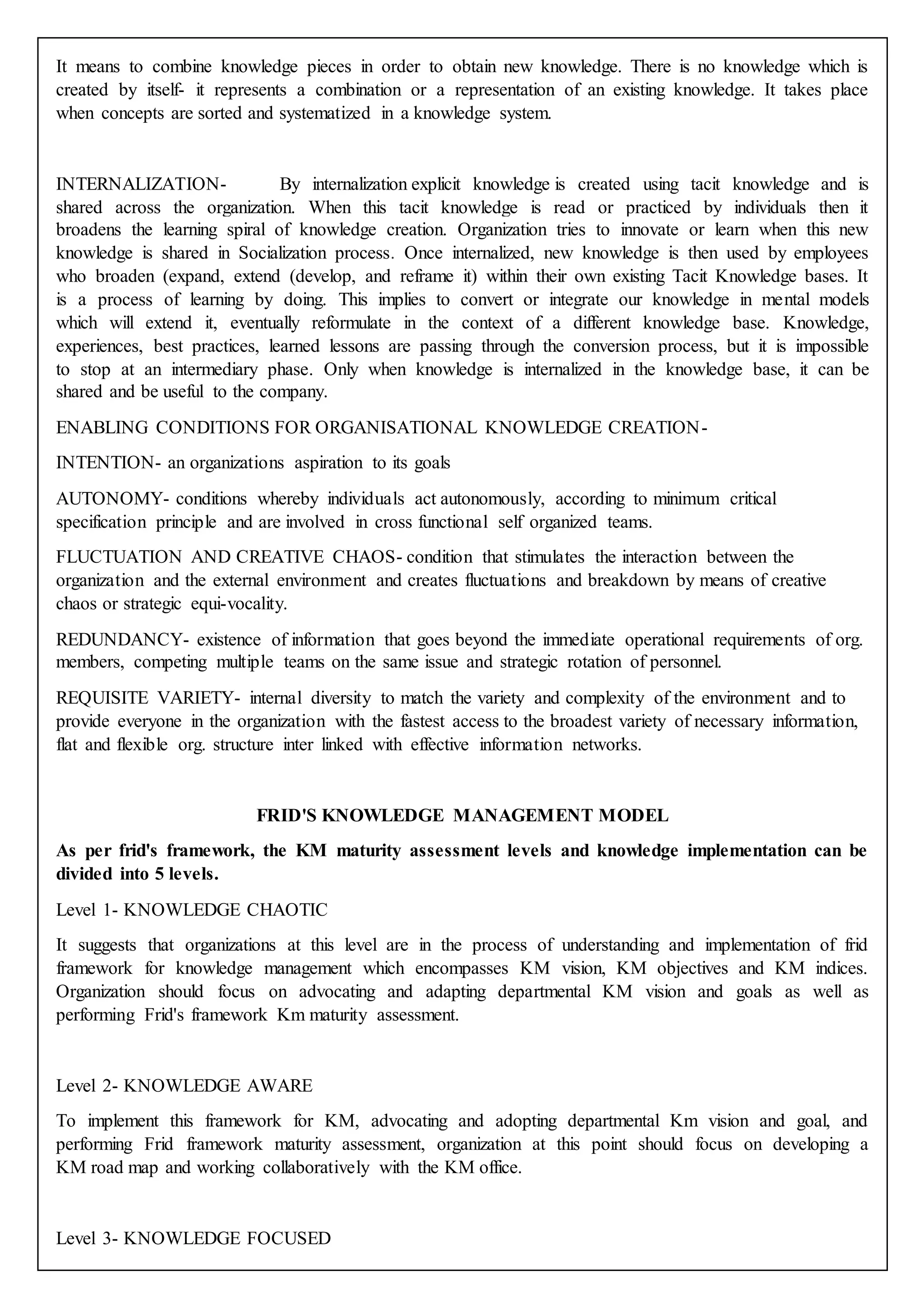 Knowledge management | DOCX