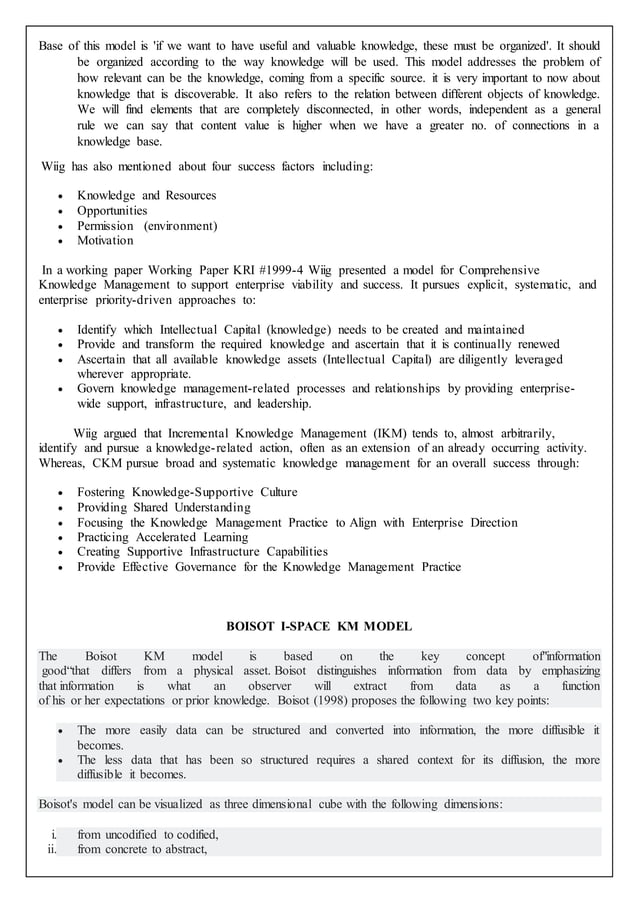 Knowledge management | DOCX