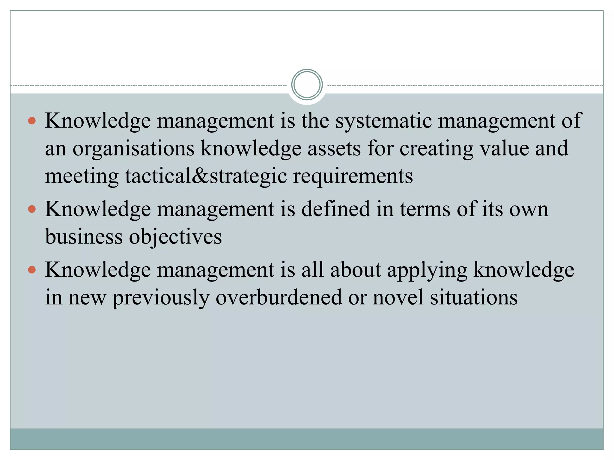 Knowledge management | PPT