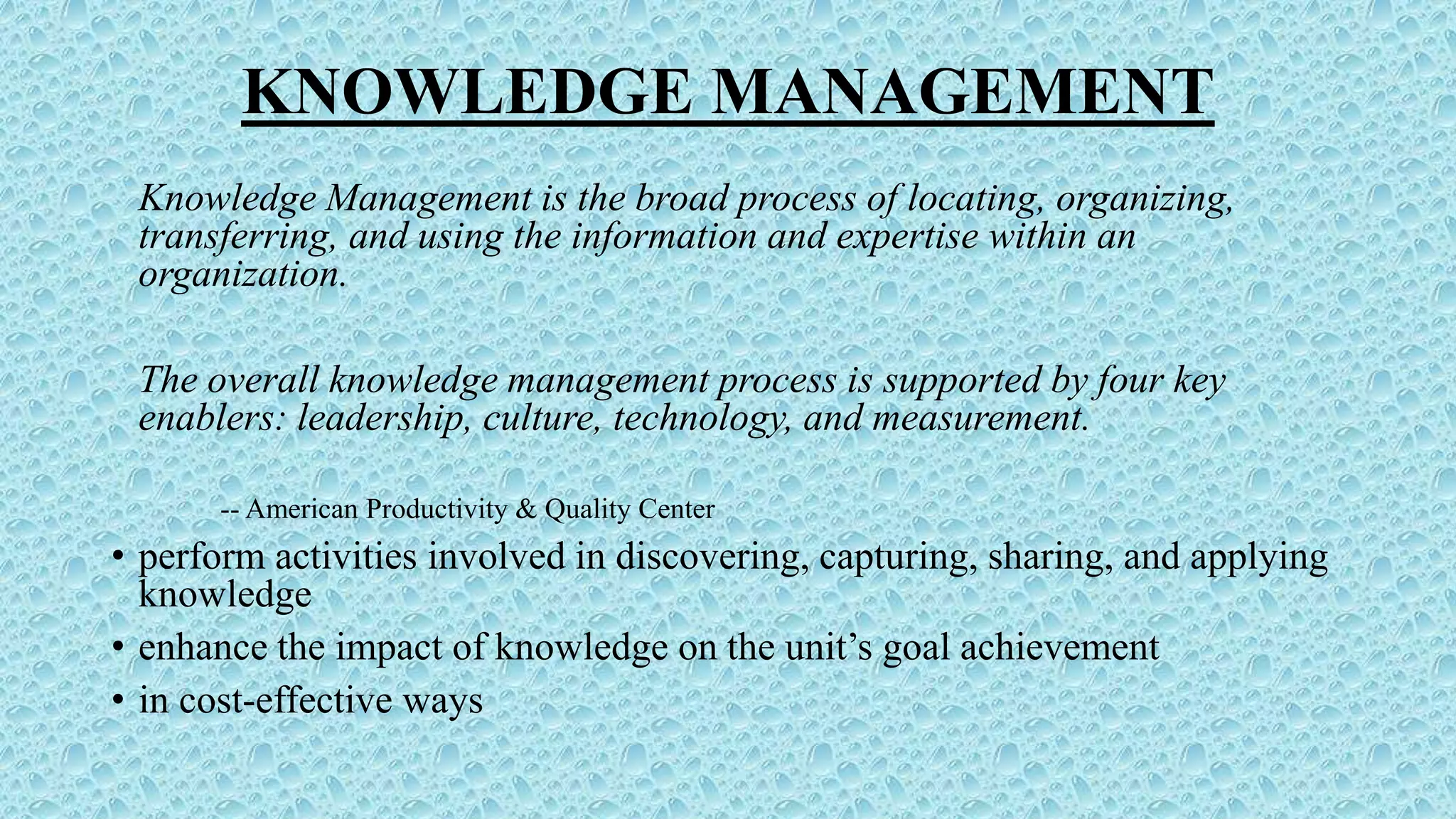 Knowledge management | PPT