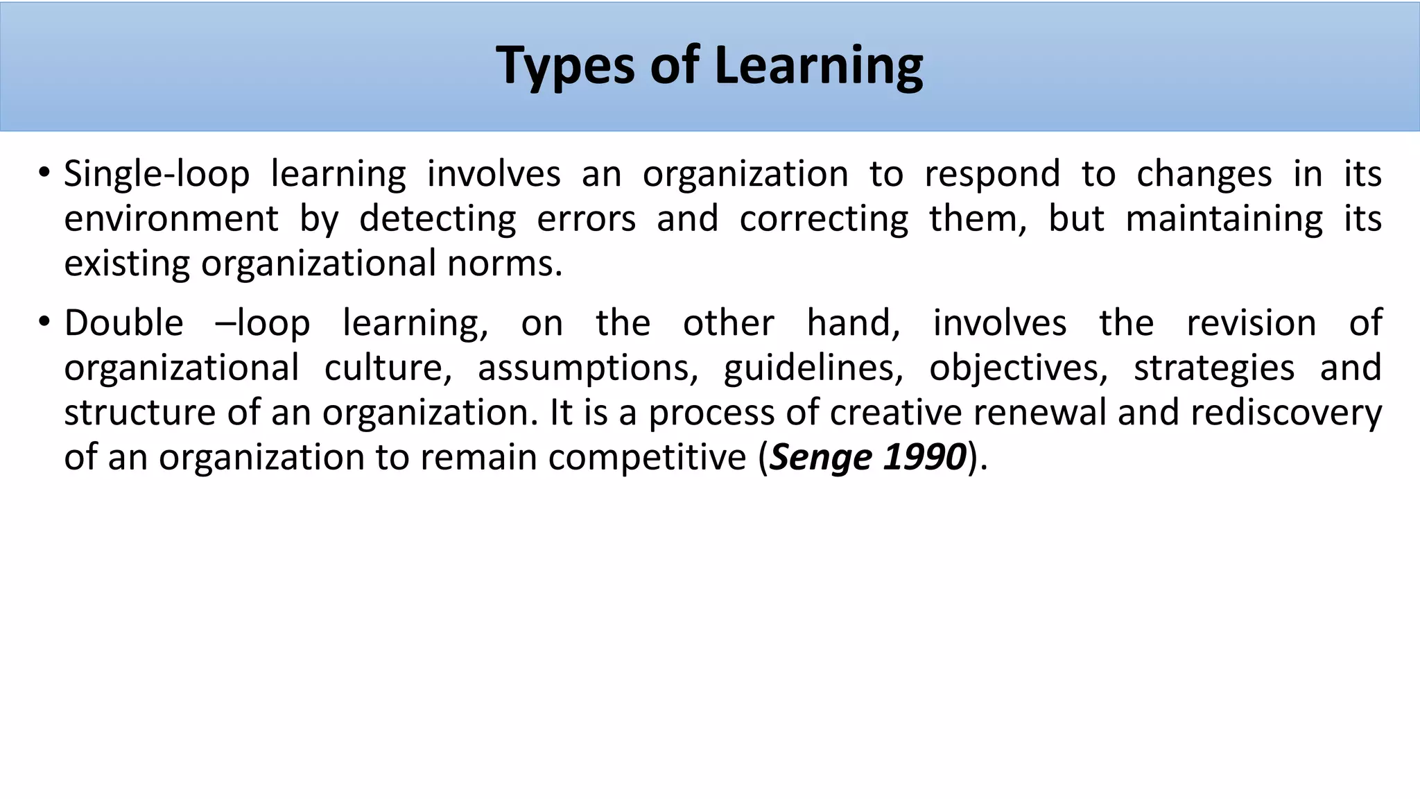 Knowledge management and Organizational Learning | PPTX