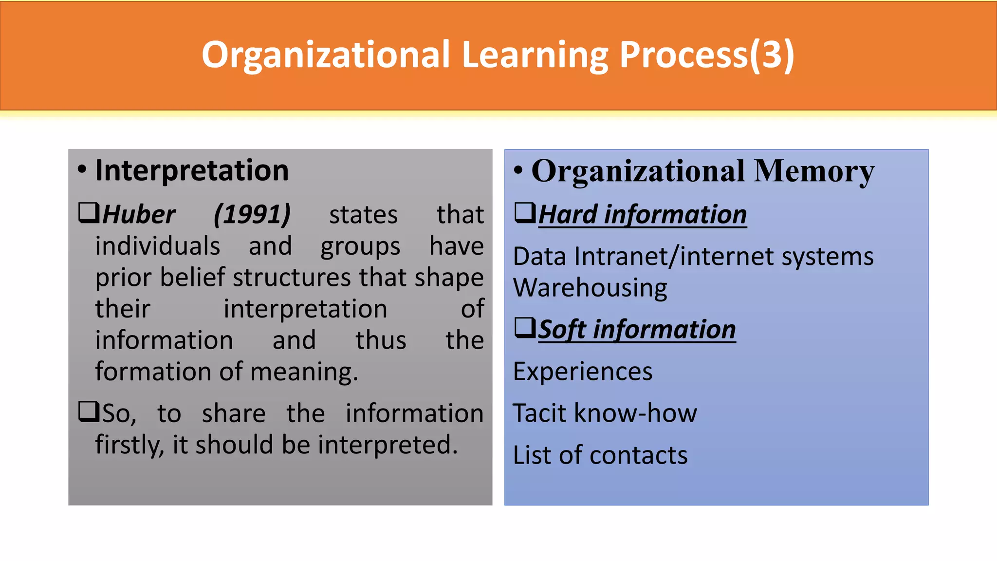 Knowledge management and Organizational Learning | PPTX