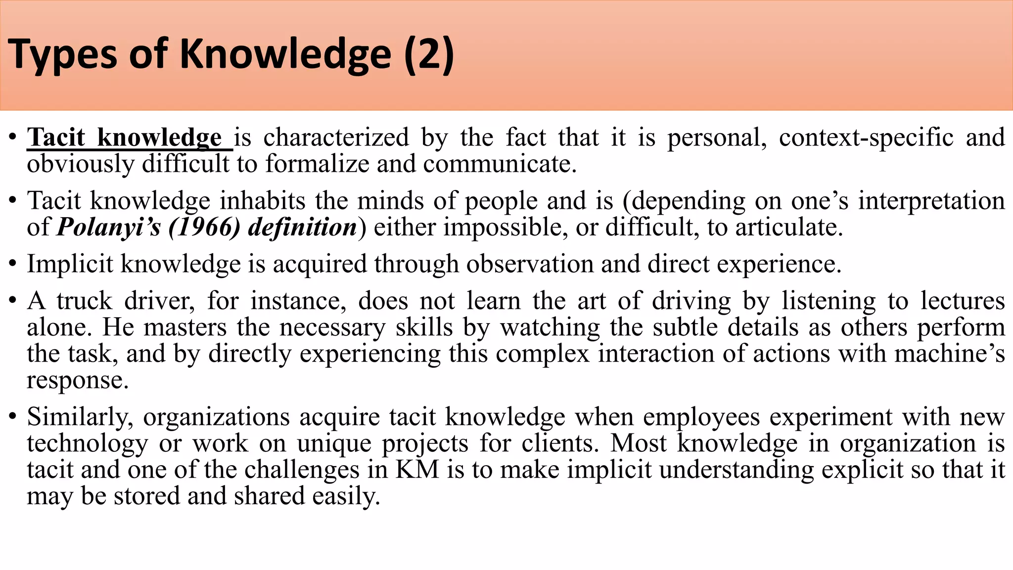 Knowledge management and Organizational Learning | PPTX