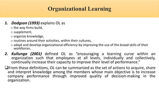 Knowledge management and Organizational Learning | PPTX