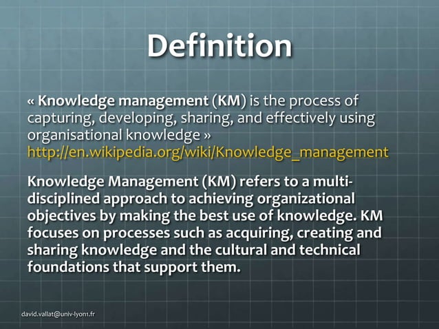 Knowledge management 2 (basic ideas) | PPT
