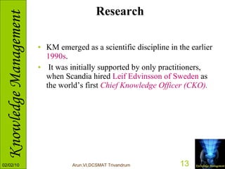 Knowledge Management Arun VI | PPS