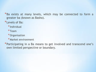 Knowledge Management - Concept of BA | PPT