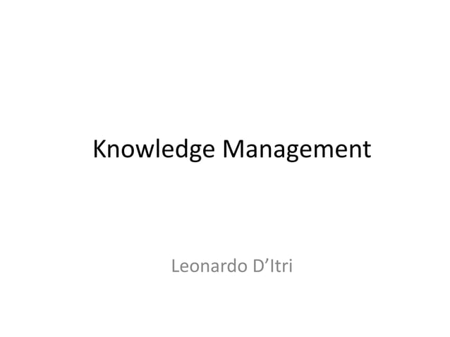 Knowledge management 2017 | PDF