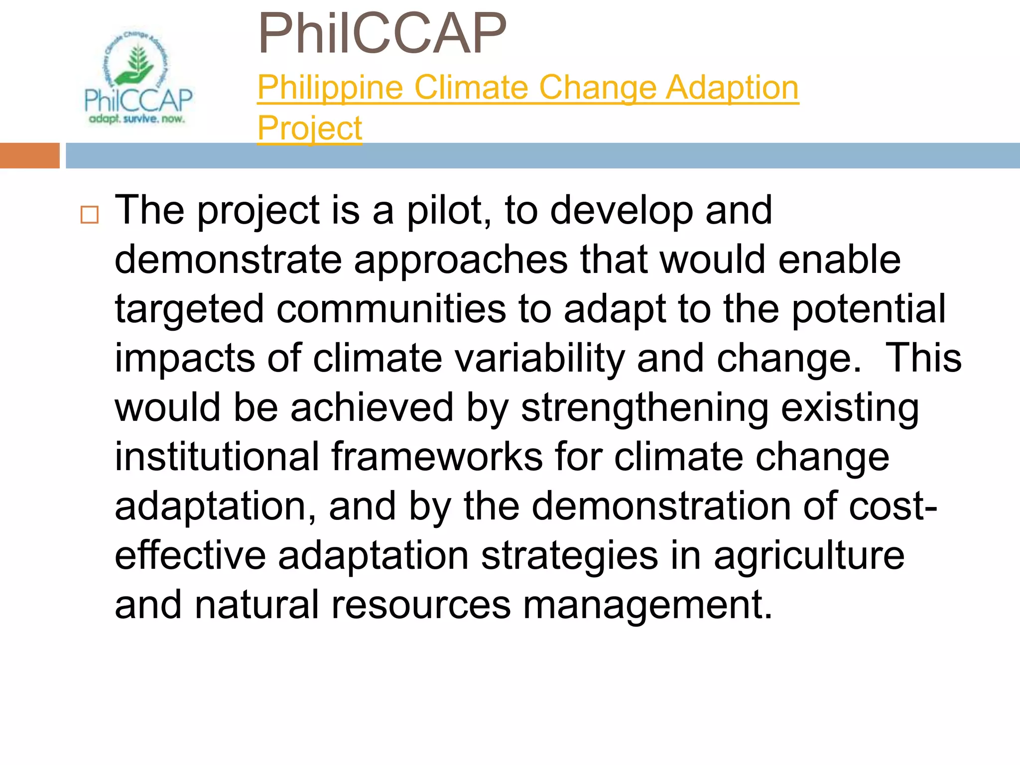 Knowledge management and climate change (PhilCCAP) | PPTX | Agriculture ...