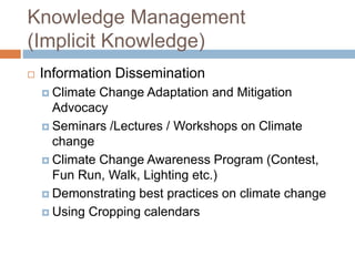 Knowledge management and climate change (PhilCCAP) | PPTX | Agriculture ...