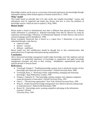 Knowledge management application in organization require some rules and ...