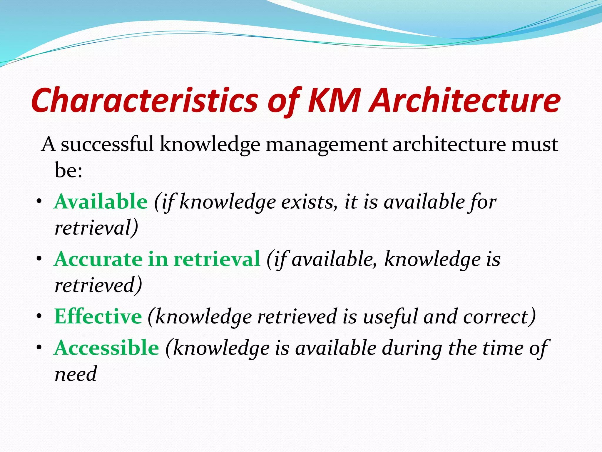 Knowledge management architecture | PPTX