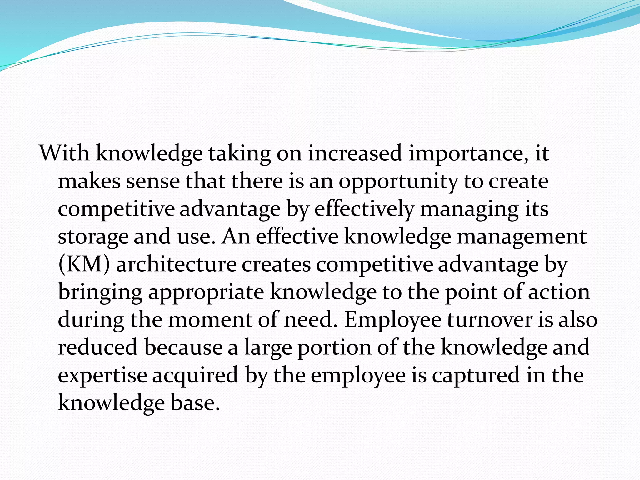 Knowledge management architecture | PPTX