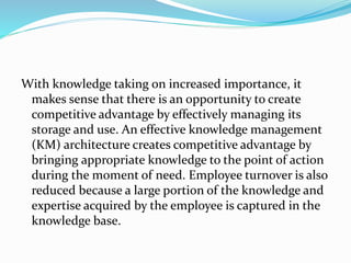 Knowledge management architecture | PPTX