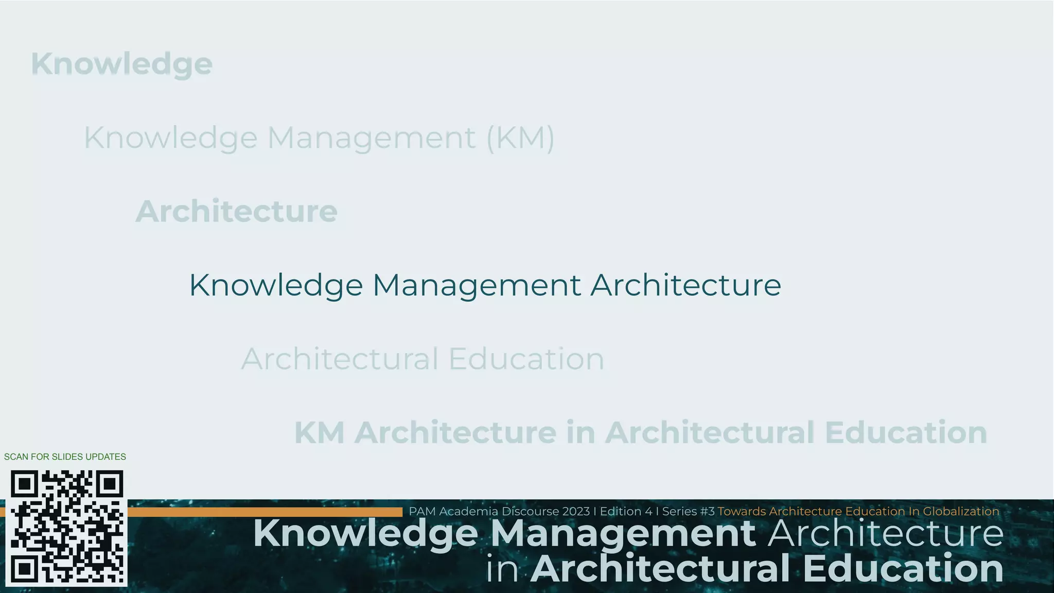 Knowledge Management Architecture in Architectural Education | PPT