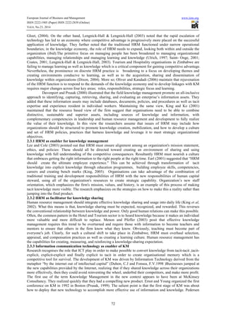 Knowledge management as a survival strategy to enhance competitive ...