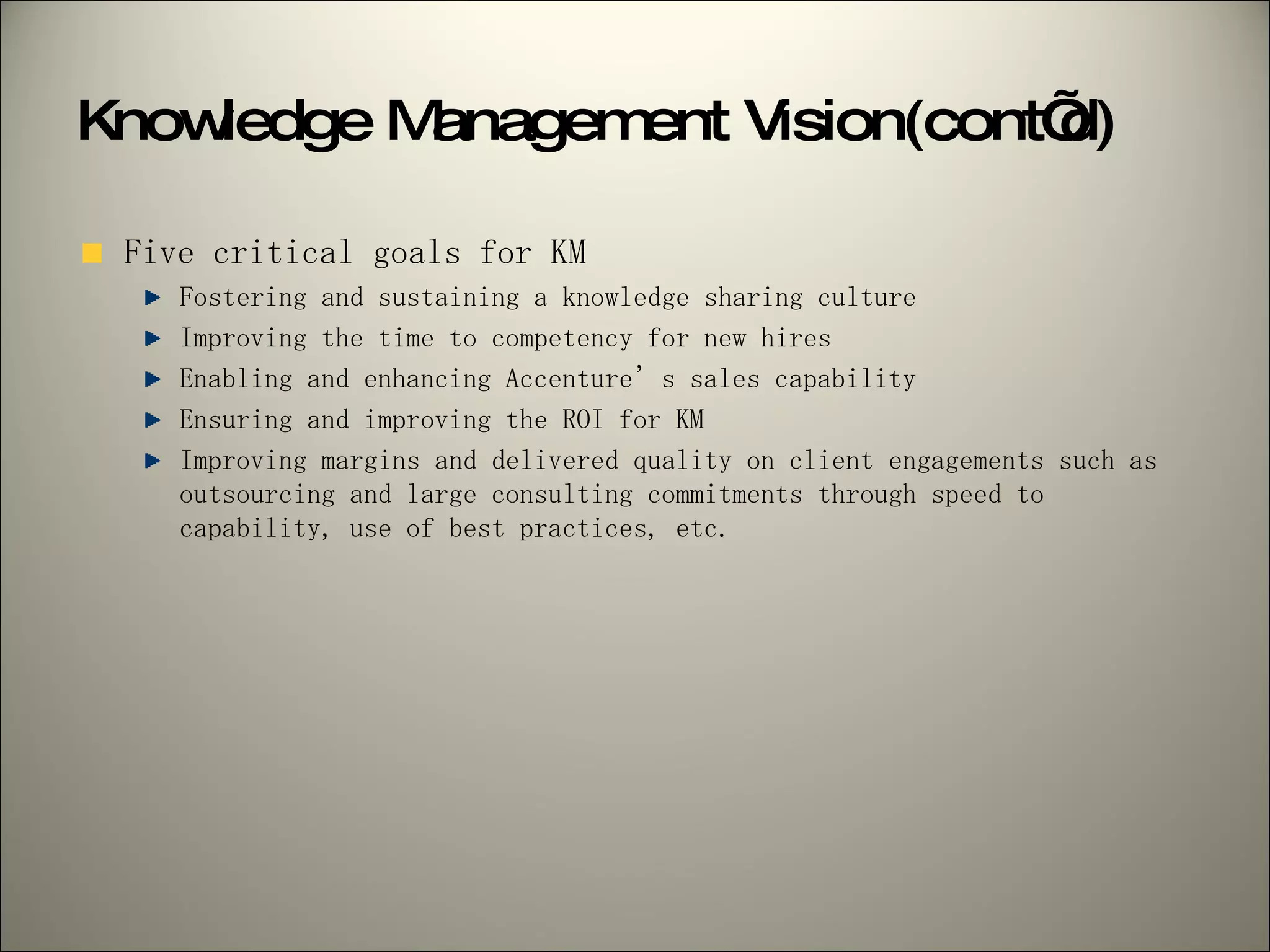 Knowledge management at accenture | PPT