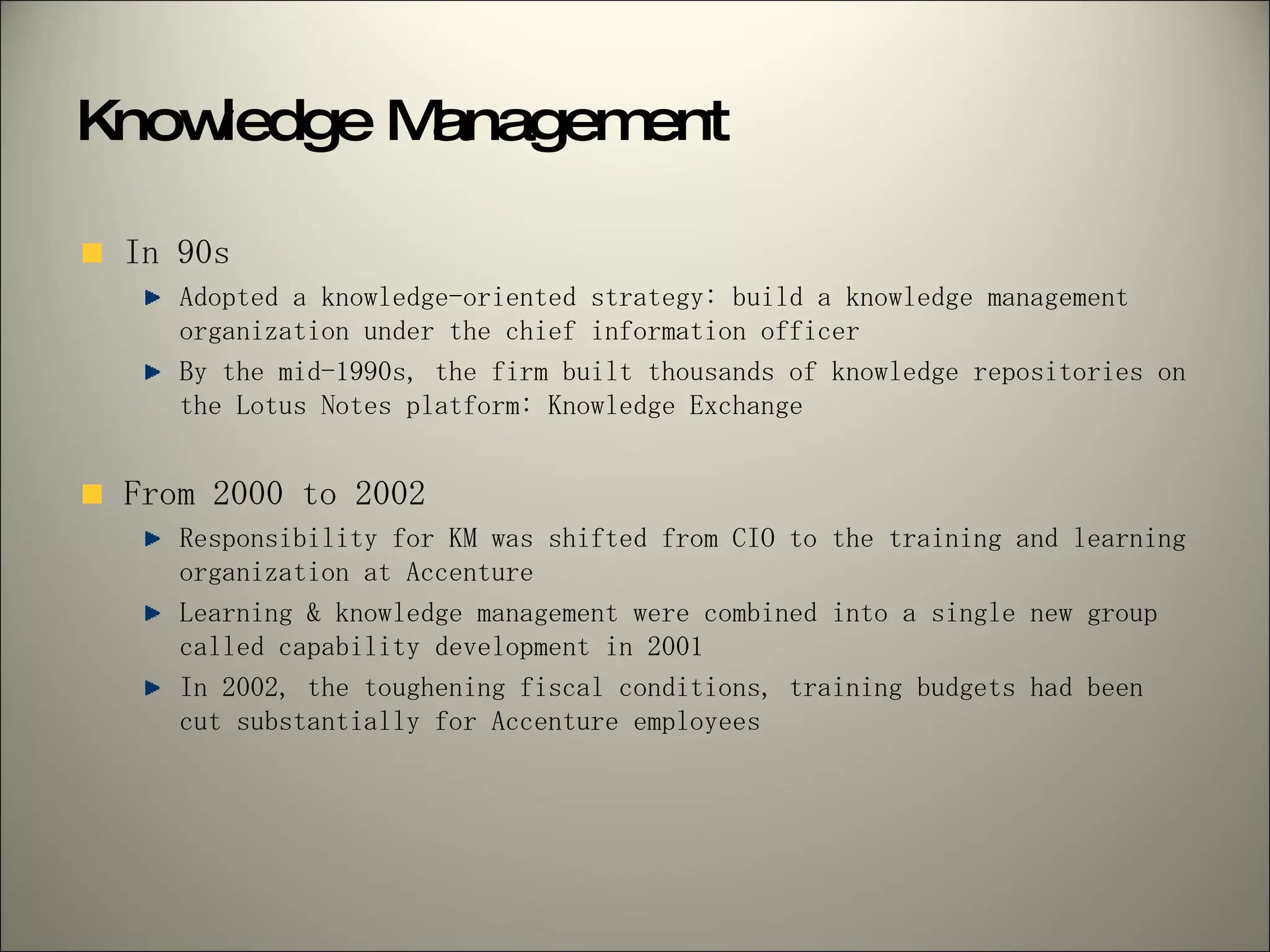 Knowledge management at accenture | PPT