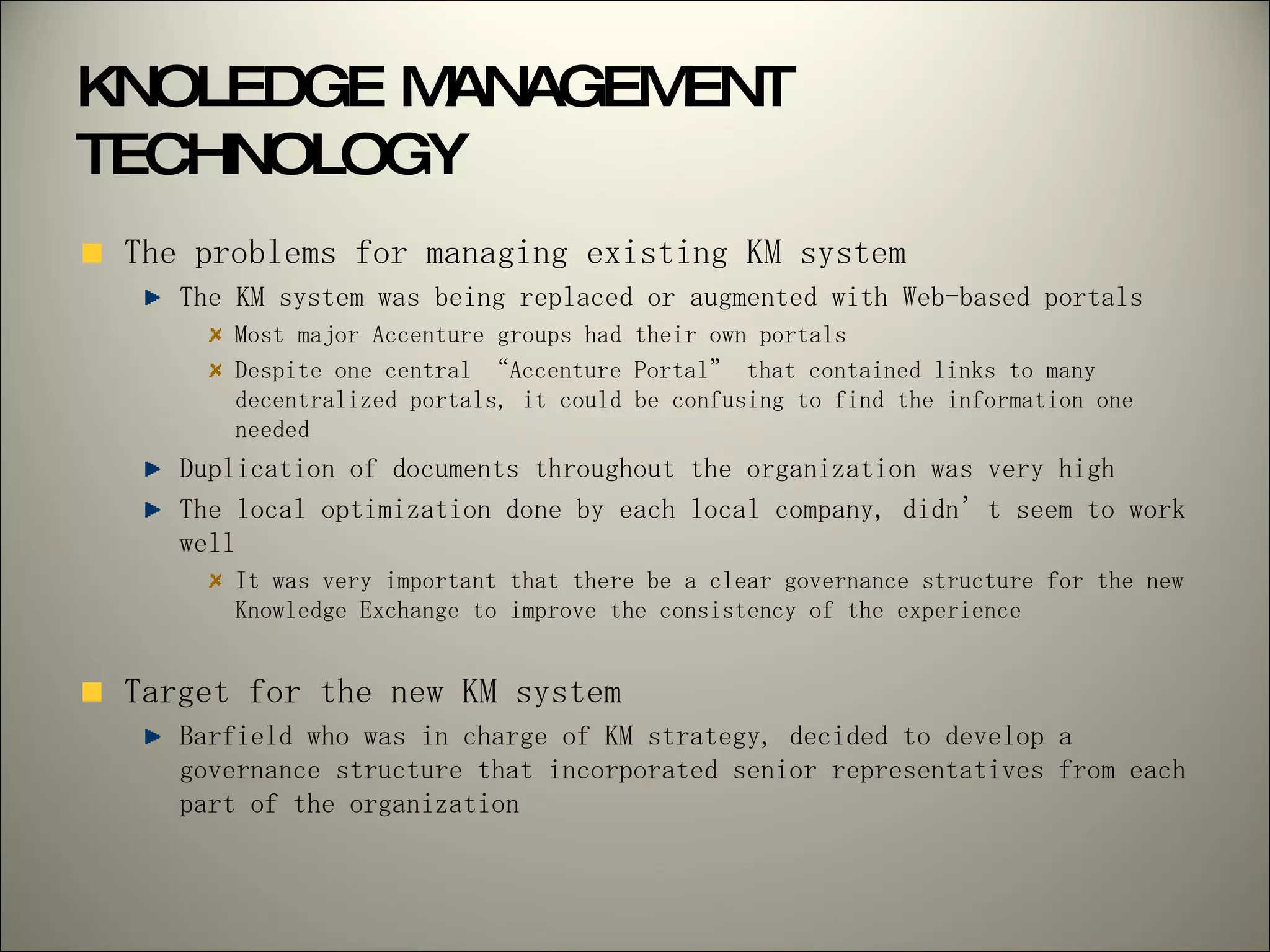 Knowledge management at accenture | PPT | Business | Business and Finance