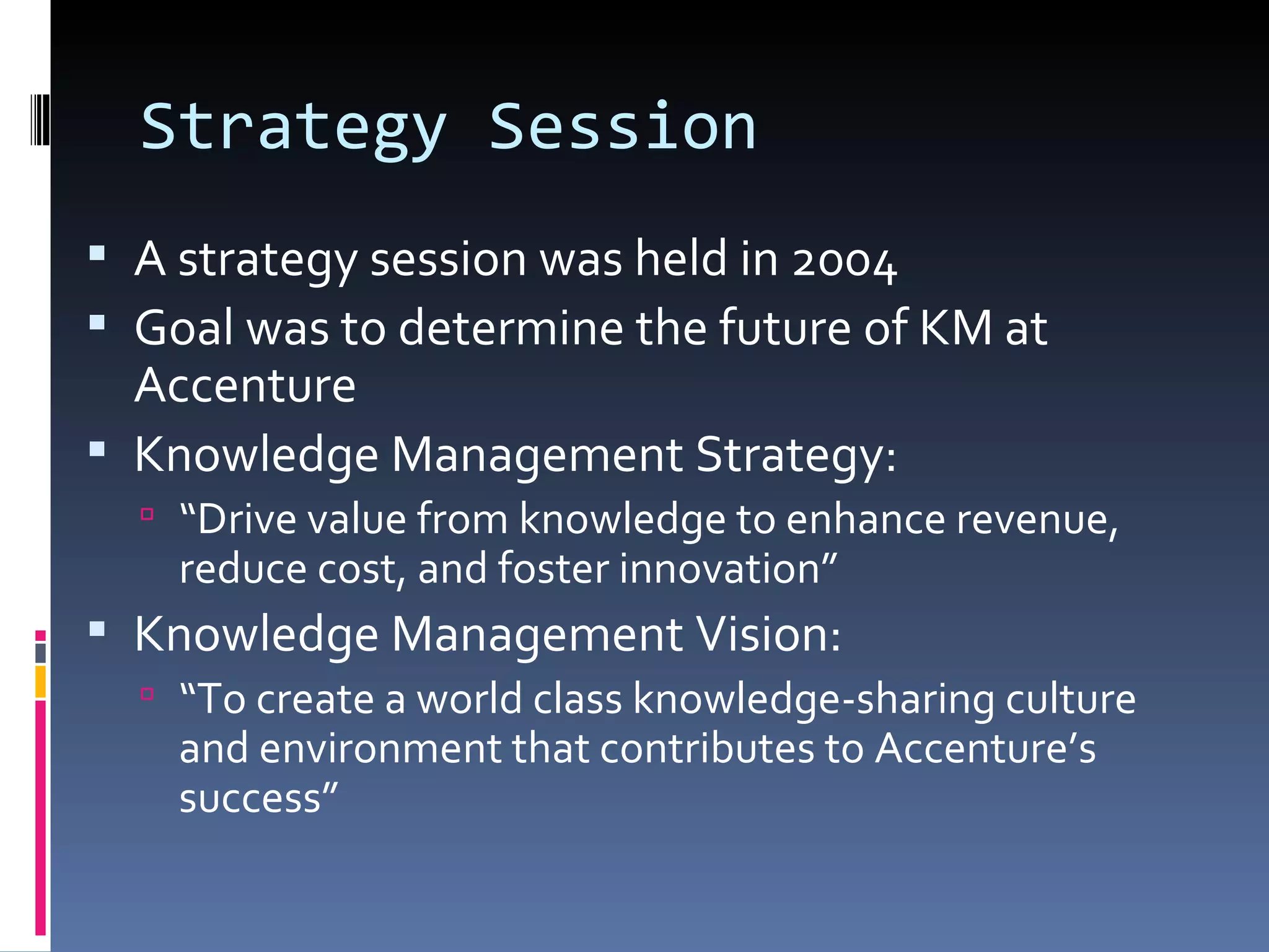 Knowledge management at accenture | PPT