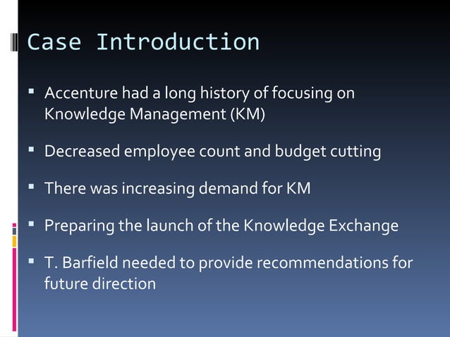 Knowledge management at accenture | PPT