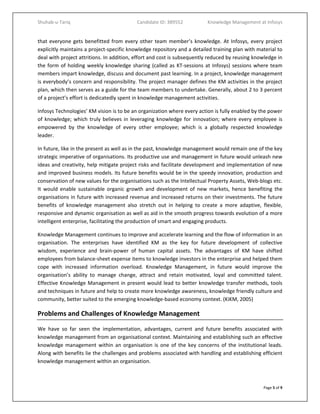 Knowledge Management at Infosys | PDF