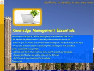 Knowledge Management Essentials | PPSX | Business | Business and Finance