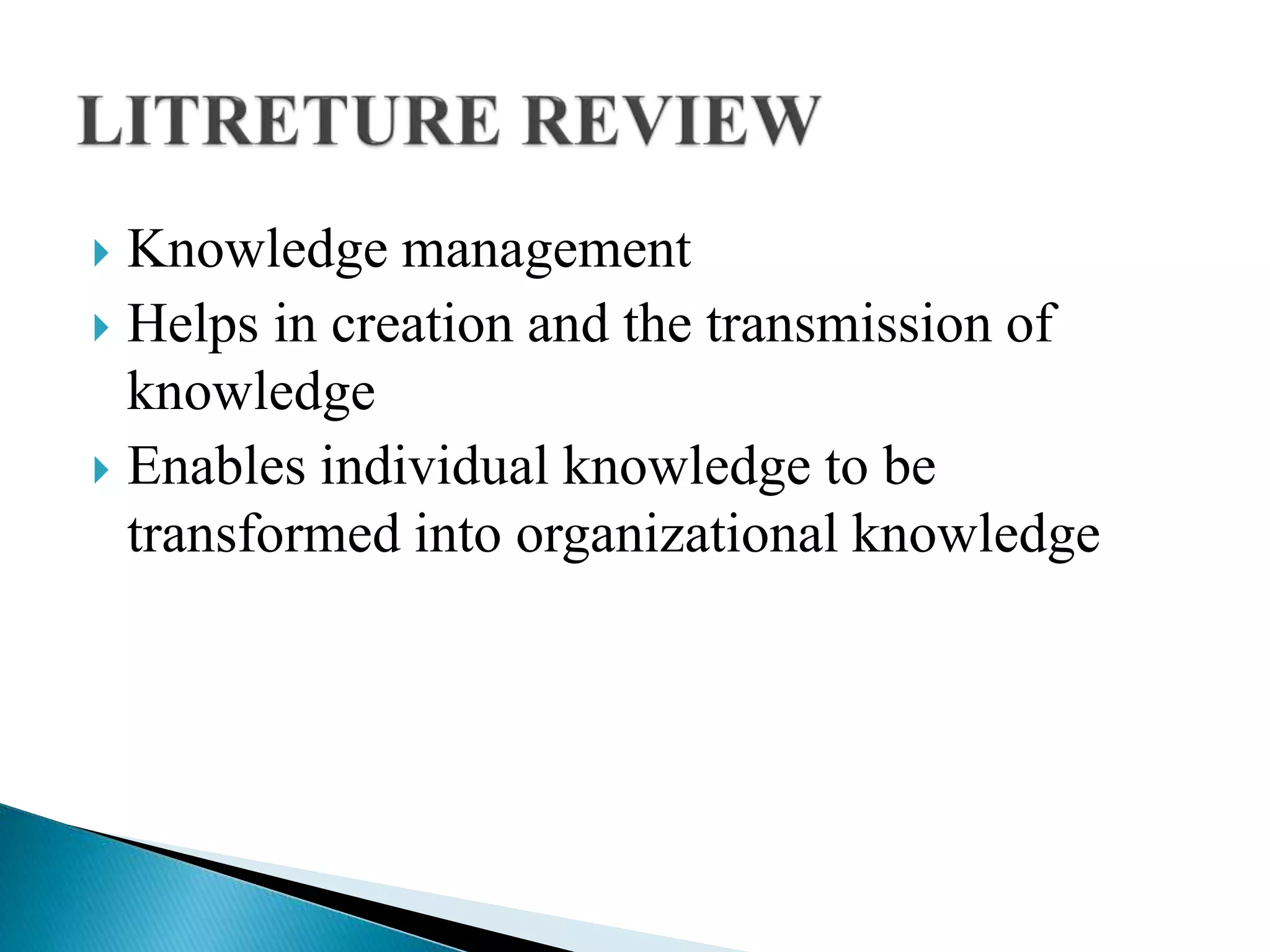 Knowledge management factor and its impact on firm | PPT | Free download