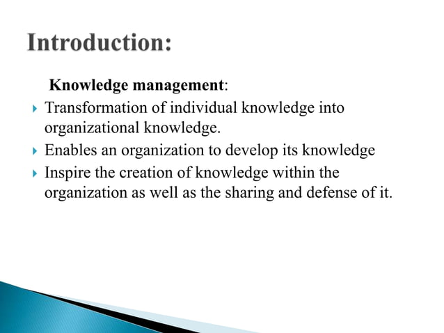 Knowledge management factor and its impact on firm | PPT