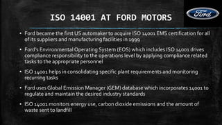 ISO 14001 at Ford | PPTX