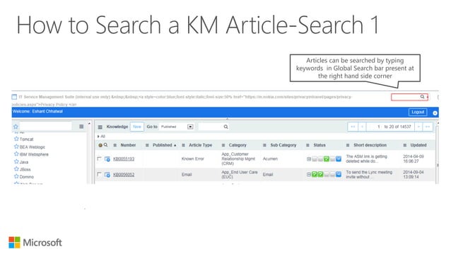 Knowledge Management in ServiceNow