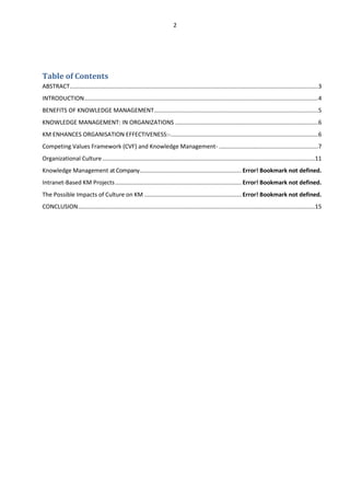 Knowledge management & organizations | PDF