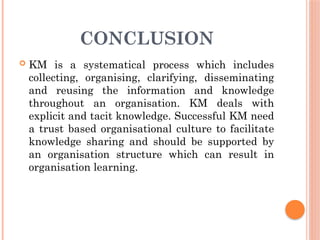 Knowledge Management org structure.pptx. | PPTX