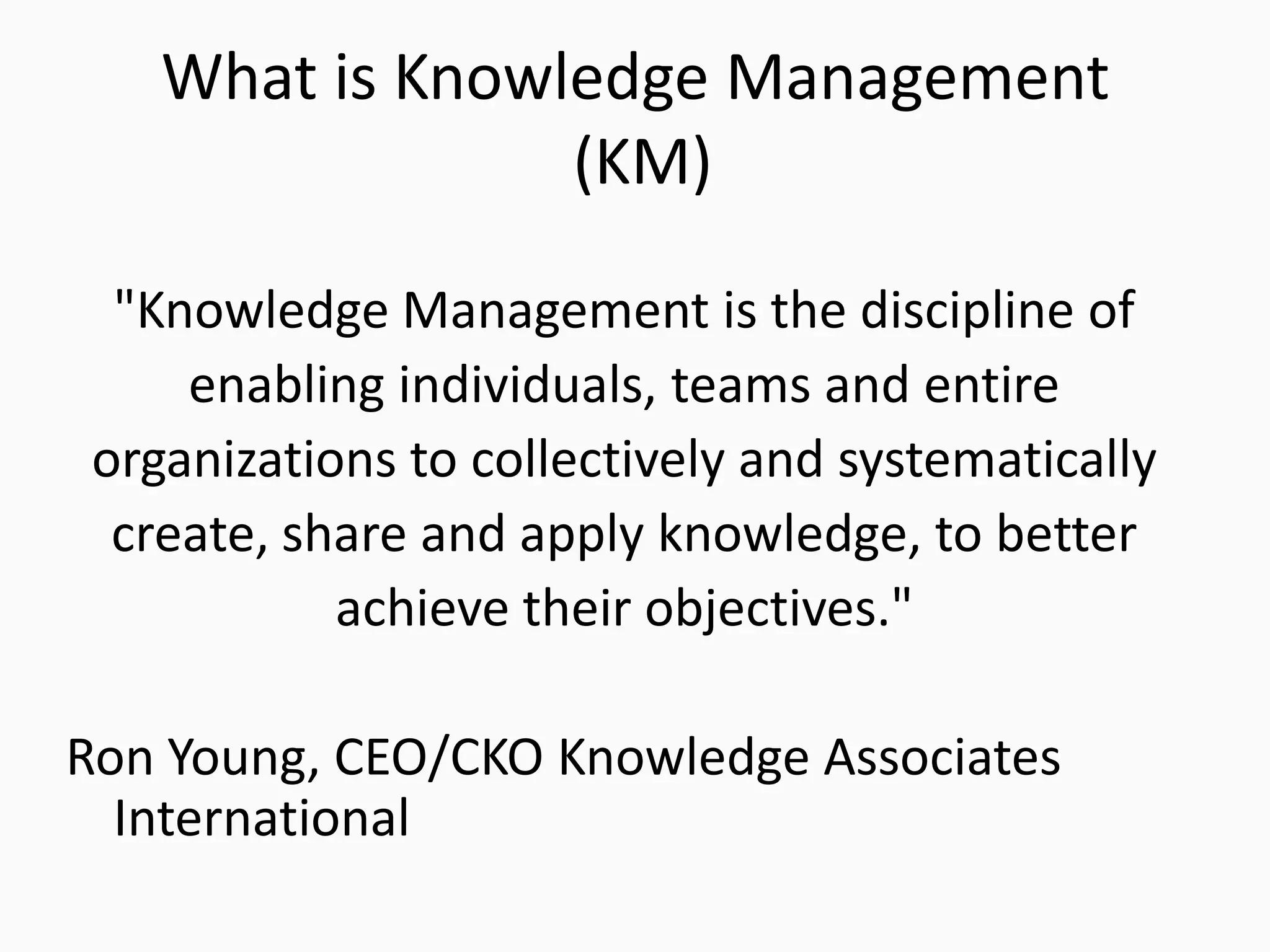 Knowledge Management Presentation | PPSX