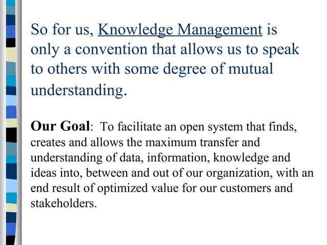 Knowledge management presentation1 (3) | PPT