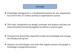 Knowledge Management: Processes and Systems | PPTX