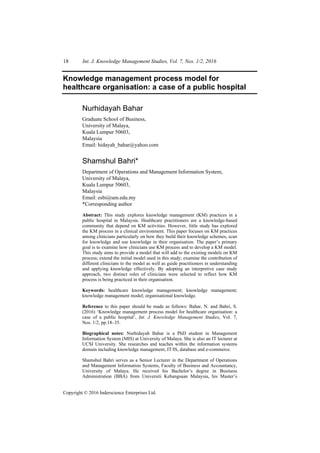 Knowledge Management Process Pdf