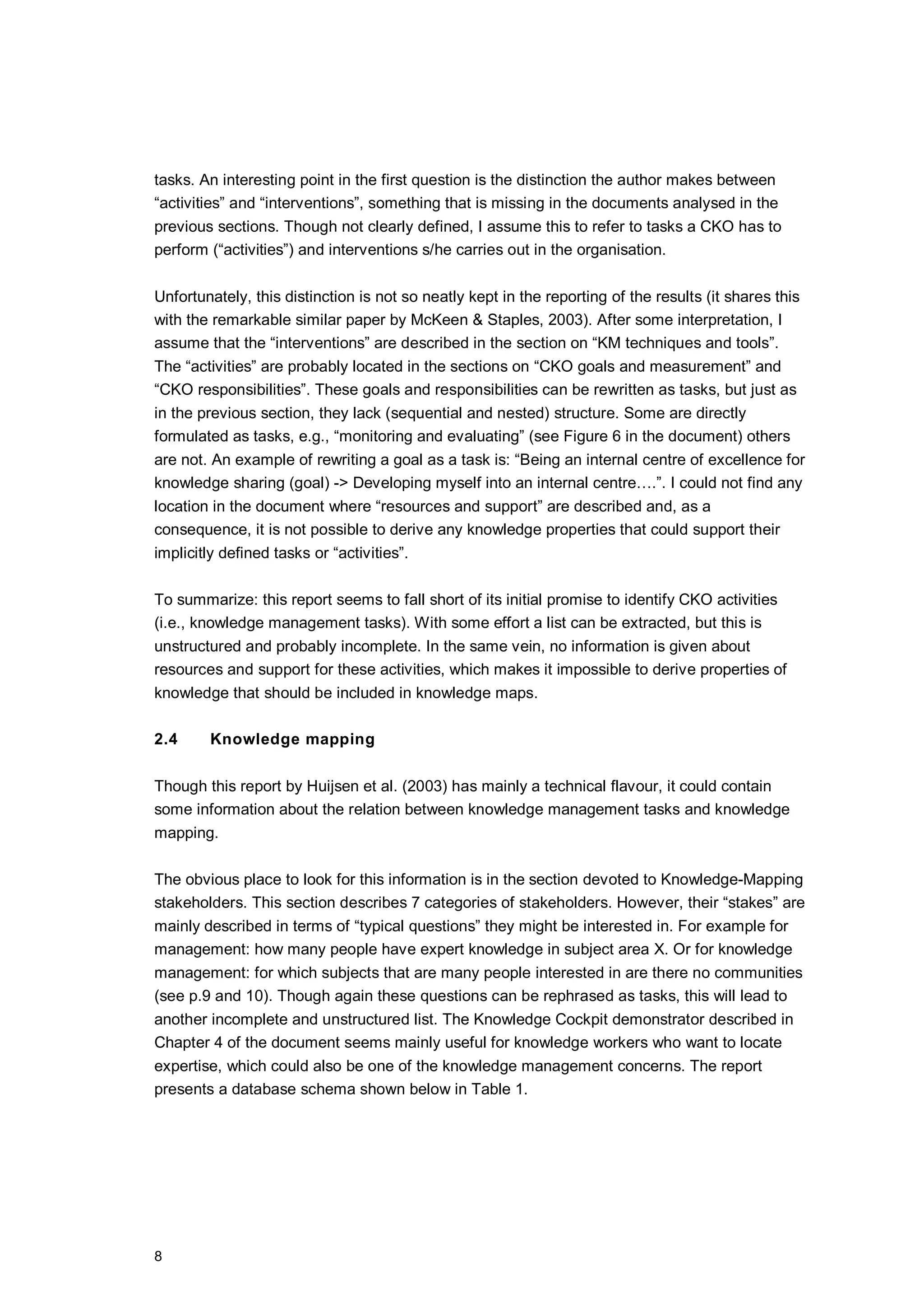 Knowledge management process models for knowledge maps | PDF