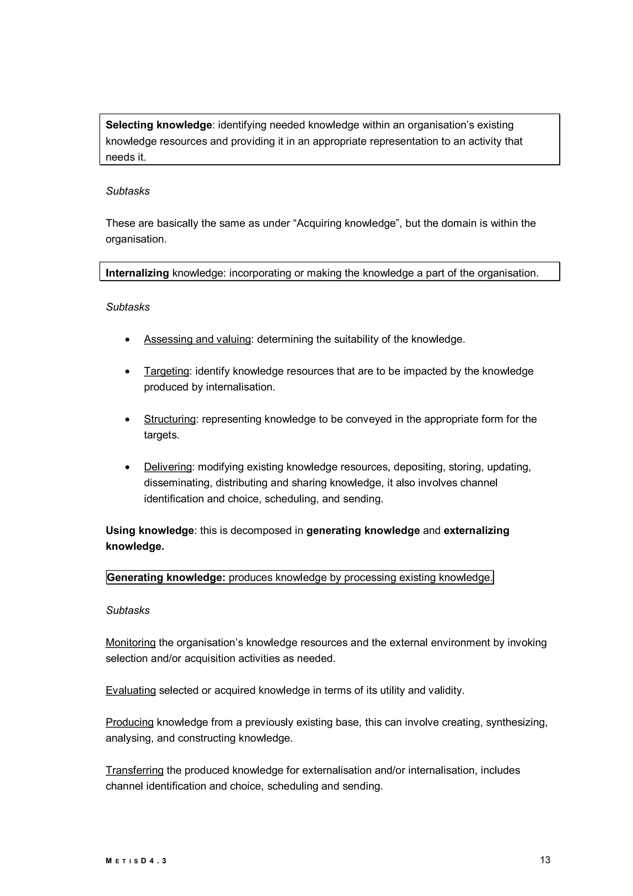 Knowledge management process models for knowledge maps | PDF