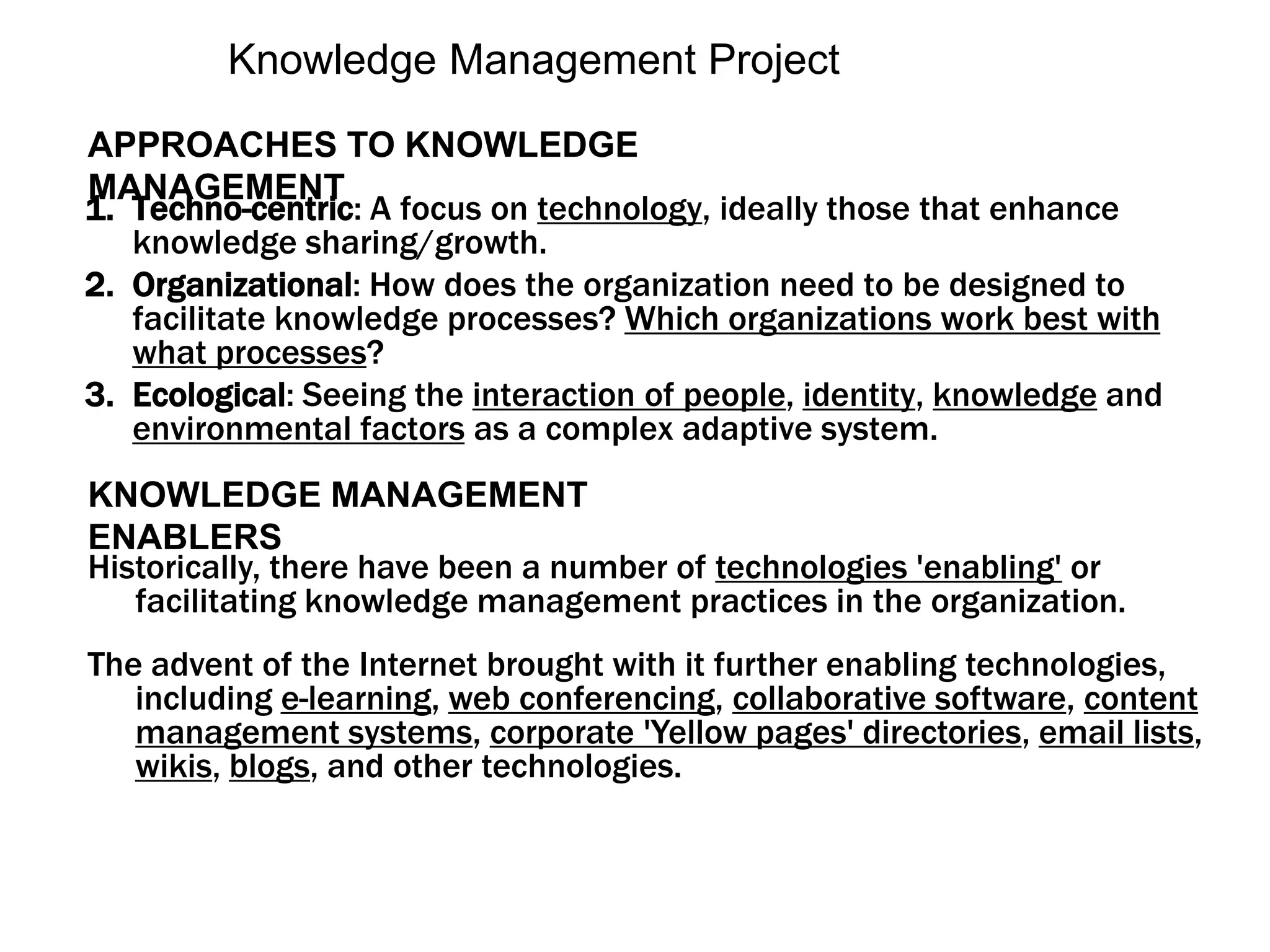 Knowledge Management Project | PPSX